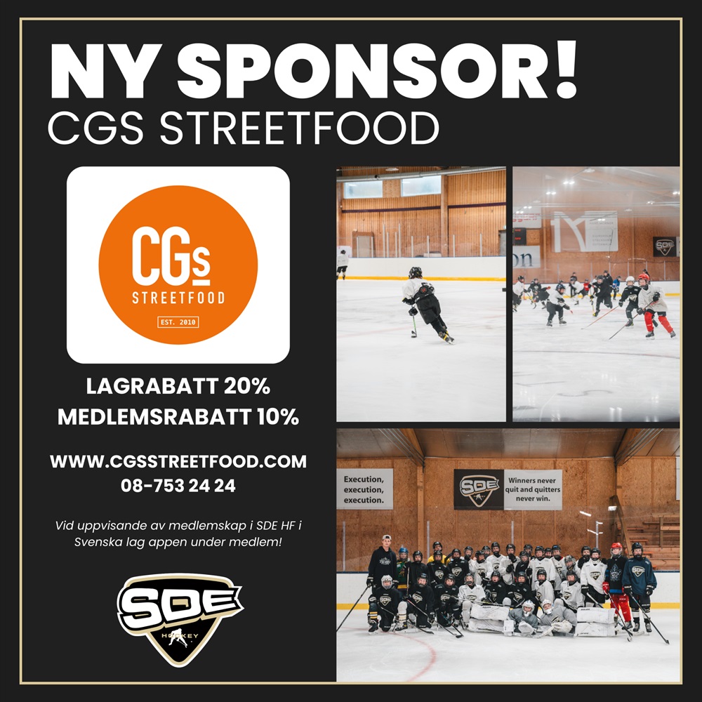SDE HF har fått en ny sponsor – CG:s Streetfood! / SDE HF